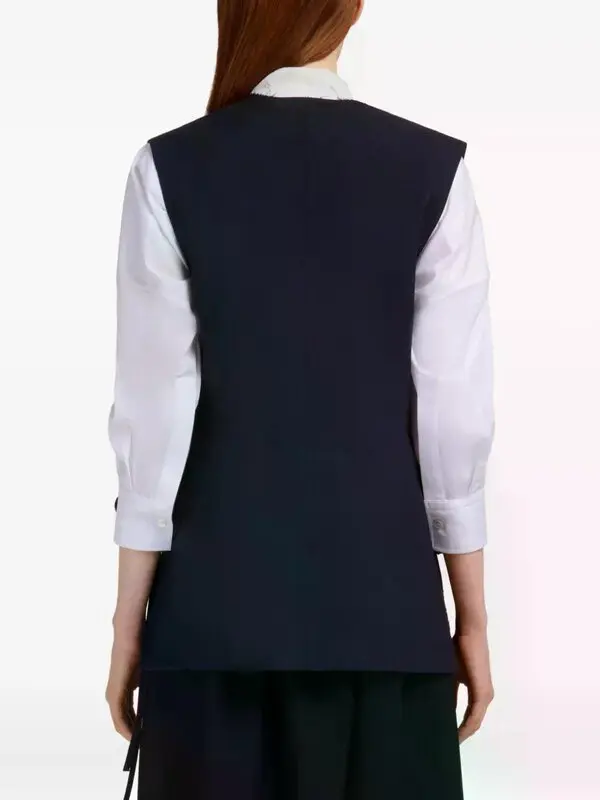 Marni Sleeveless Tailored Vest - Blue