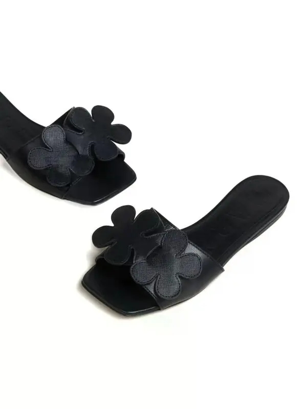 Marni Floral-appliqué Slide Sandals