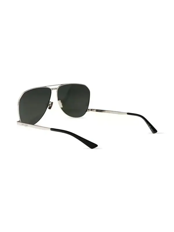 Saint Laurent Logo-engraved Pilot-frame Sunglasses