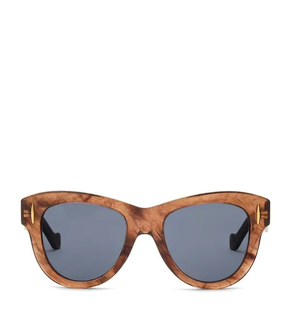 Loewe Vintage Screen Round Frame Sunglasses - Brown