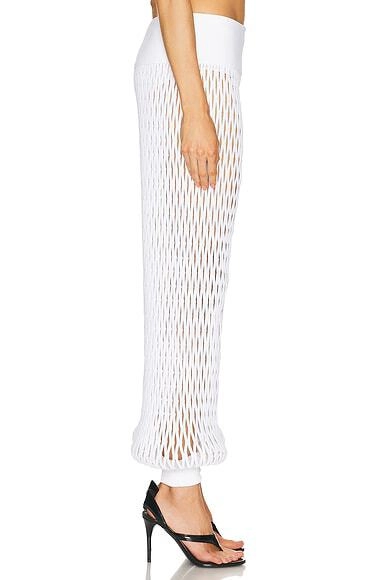 Alaïa Balloon Pants In White Open Knit