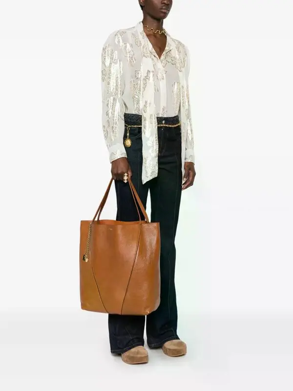 Chloé Large Spin Tote Bag - Brown