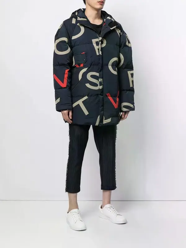 PORTS V Logo-print Padded Oversized Jacket