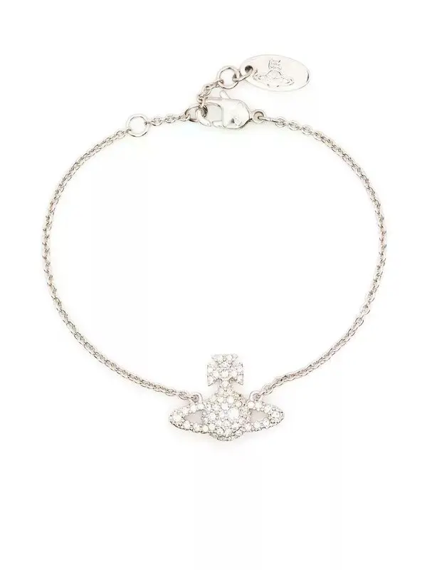 VIVIENNE WESTWOOD Orb Charm Bracelet With Crystal Embellishment - Silver