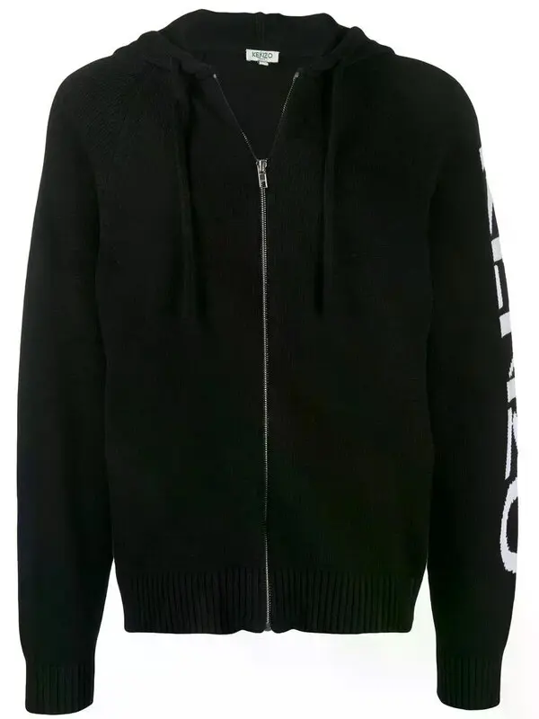 Kenzo Intarsia Knit Logo Hoodie