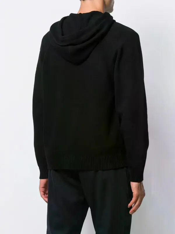 Kenzo Intarsia Knit Logo Hoodie