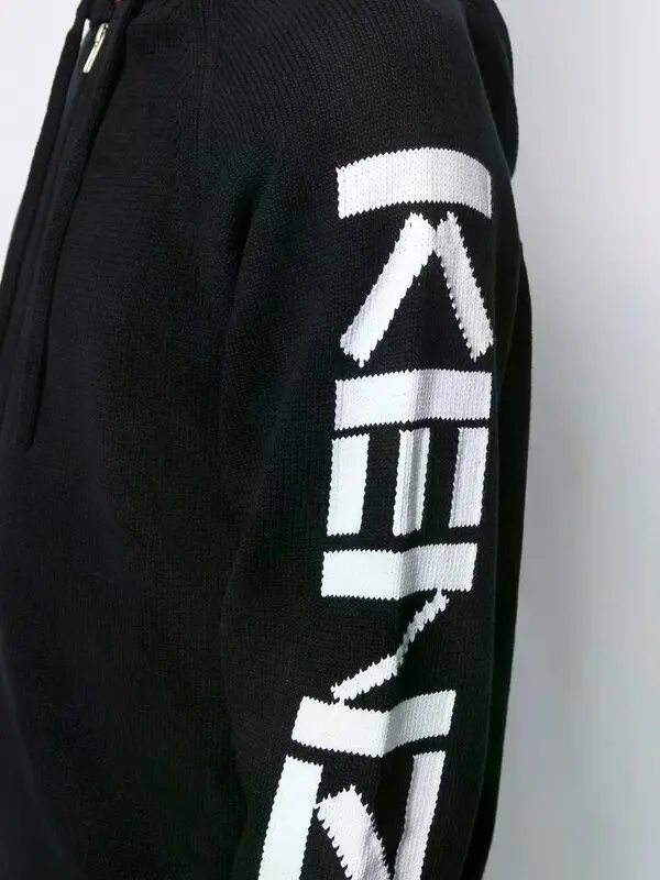 Kenzo Intarsia Knit Logo Hoodie
