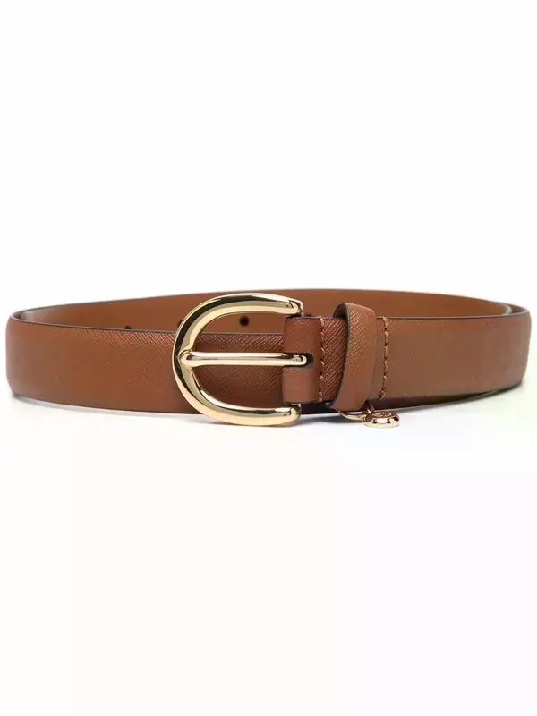 Ralph Lauren Logo Charm Buckled Belt - Brown