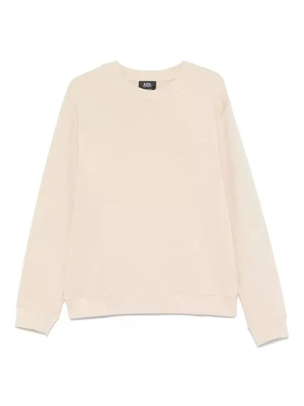A.p.c. Embroidered Cotton Sweatshirt - Neutrals