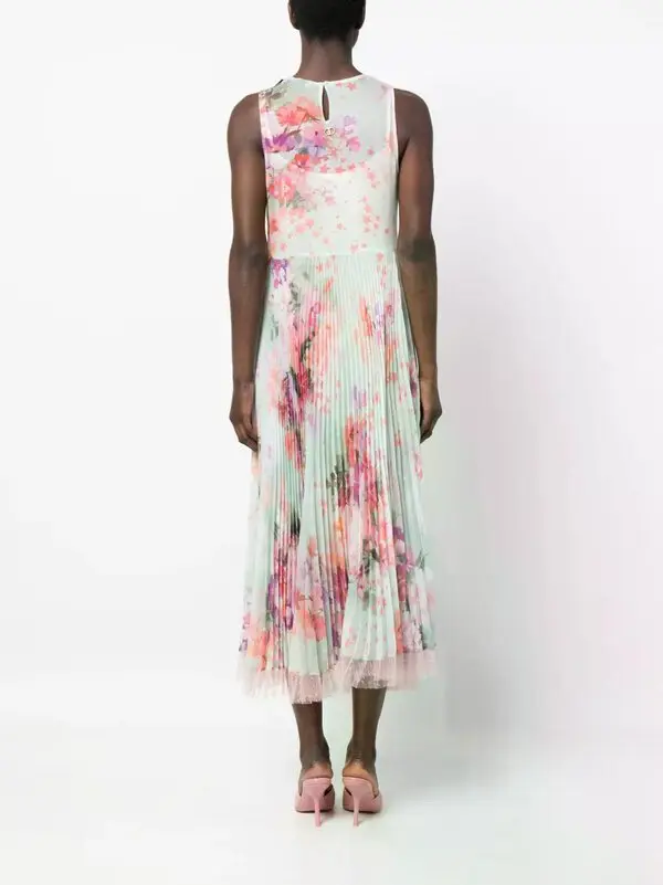 TWINSET Floral Pleated Midi Dress