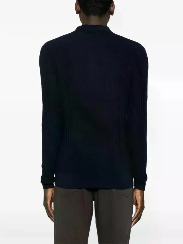 Canali Knitted Polo Shirt