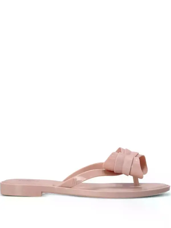Melissa Slim V Bow-embellished Flip Flops
