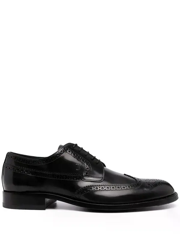 TOD'S Leather Lace-up Brogues - Black