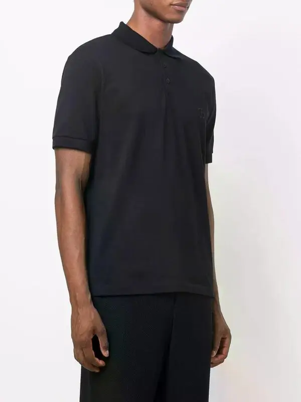 Giorgio Armani Logo-embroidered Polo Shirt - Blue