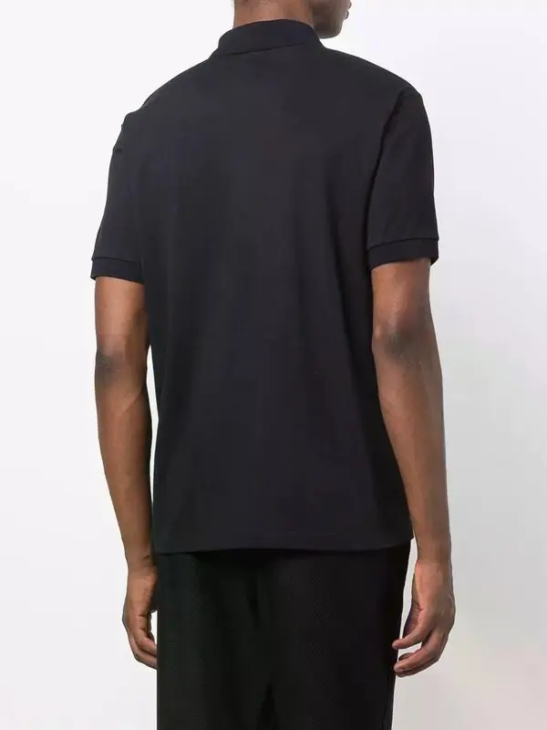 Giorgio Armani Logo-embroidered Polo Shirt - Blue