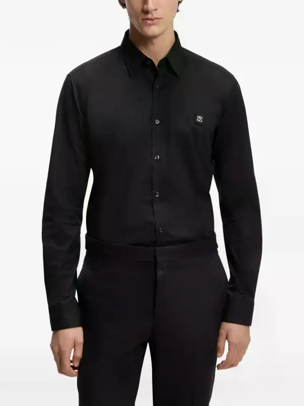 Hugo Logo Patch Slim Fit Shirt