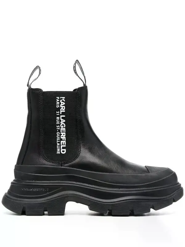 Karl Lagerfeld Logo-print Chelsea Boots