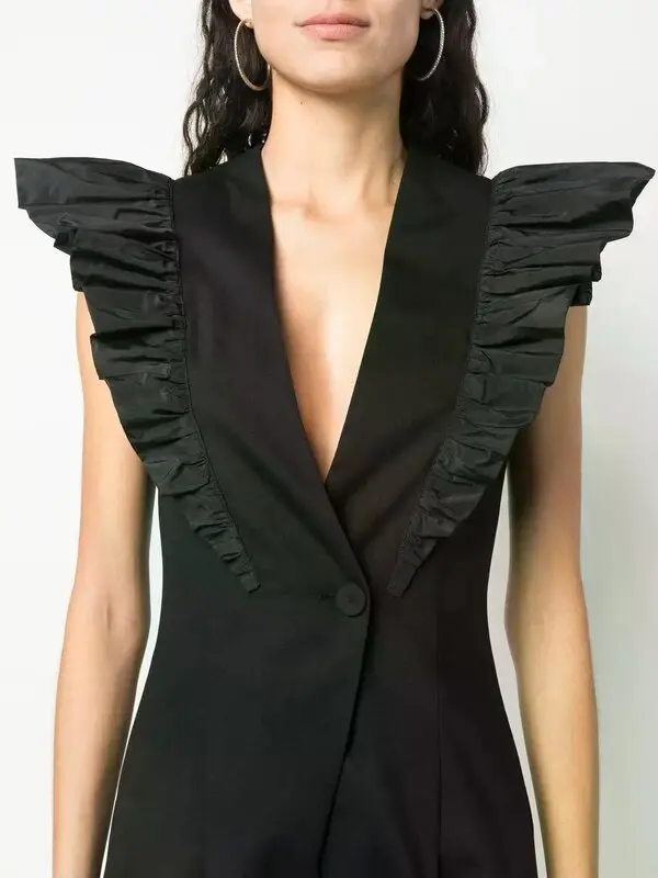 Philosophy Di Lorenzo Serafini Virgin Wool Ruffle Sleeve Romper