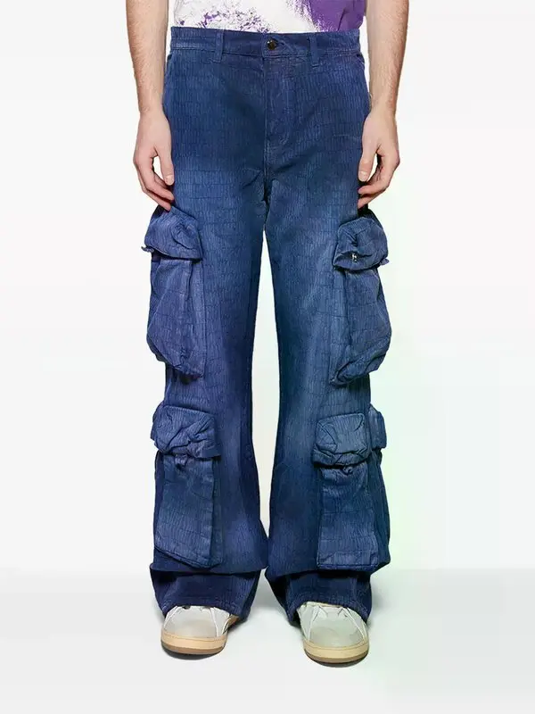 Amiri Logo-jacquard Cotton Cargo Jeans