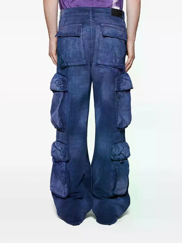 Amiri Logo-jacquard Cotton Cargo Jeans