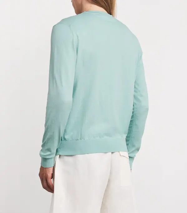 Vilebrequin Cotton Turtle Jacquard Crew Neck Sweater - Blue