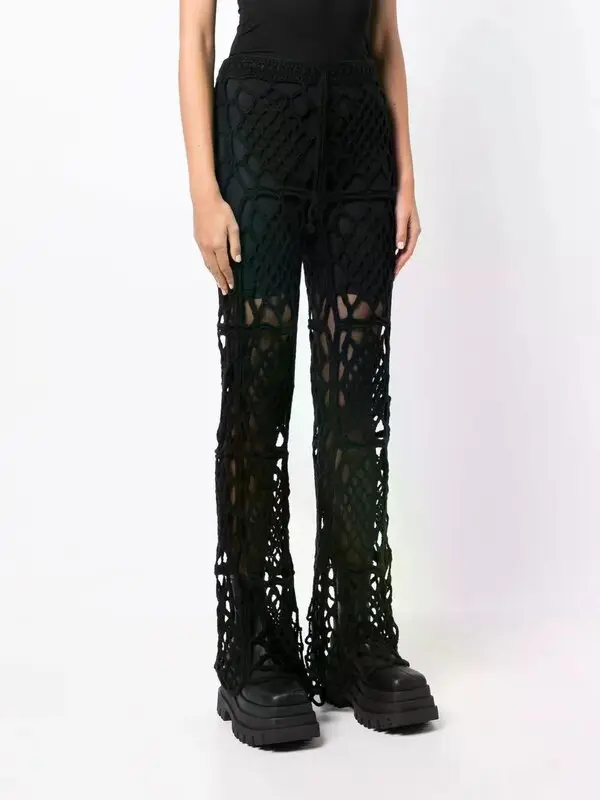 Anna Sui Layered Macramé Trousers