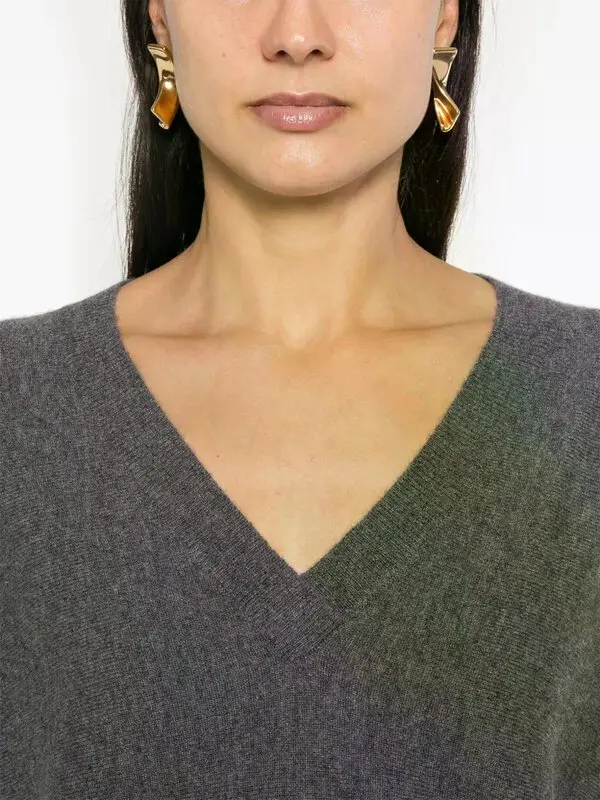 LISA YANG Kenny Cashmere V-neck Sweater - Grey