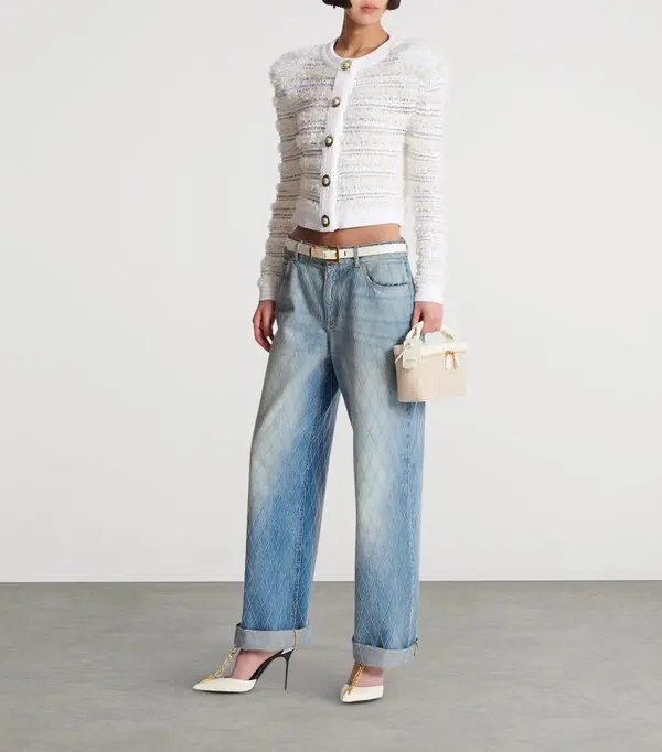 Balmain Diamond Straight Jeans - Blue