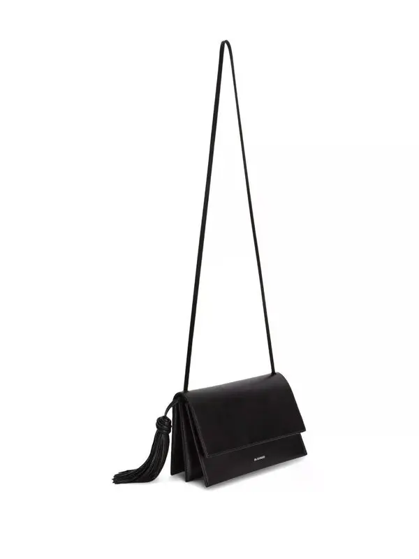JIL SANDER Tassel Cross Body Bag - Black