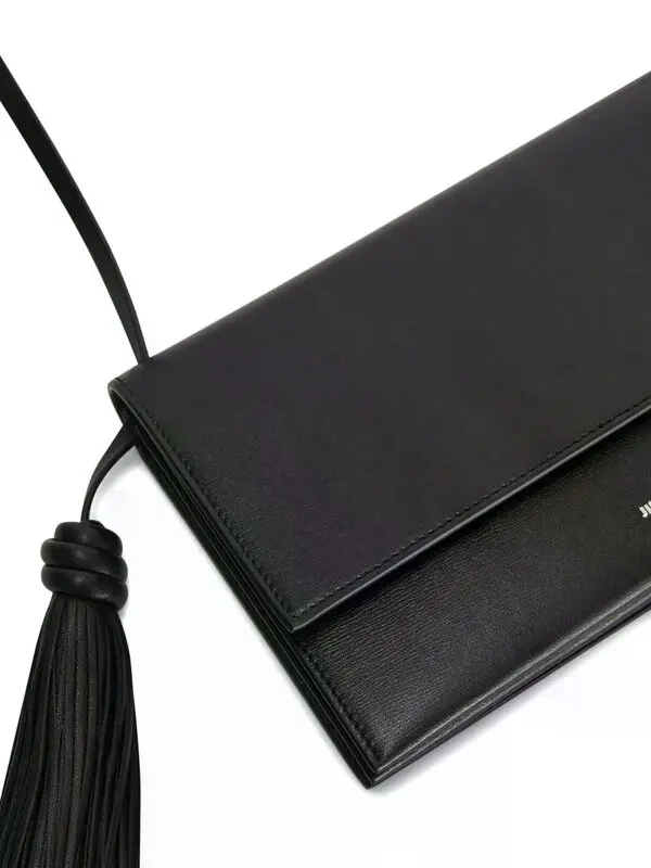 JIL SANDER Tassel Cross Body Bag - Black