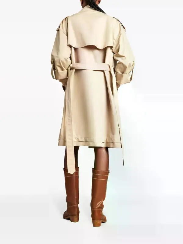 FAY Double-breasted Cotton Trench Coat