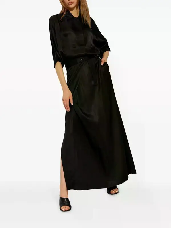 MAISON MARGIELA Satin Maxi Skirt With Front Button Fastening