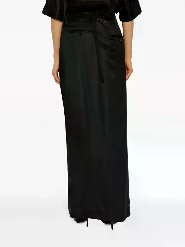 MAISON MARGIELA Satin Maxi Skirt With Front Button Fastening