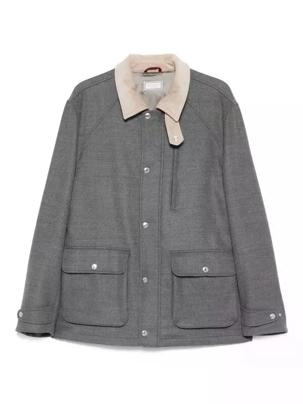 Brunello Cucinelli Contrast Collar Jacket