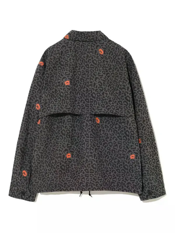 Undercover Leopard-print Jacket With Contrasting Detail