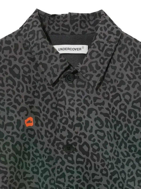 Undercover Leopard-print Jacket With Contrasting Detail