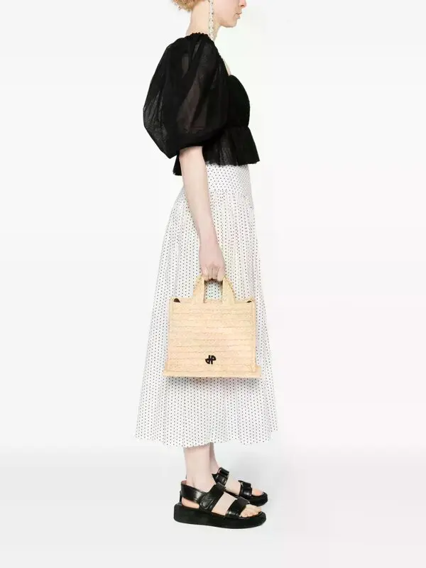 PATOU Small Jp Raffia Tote Bag