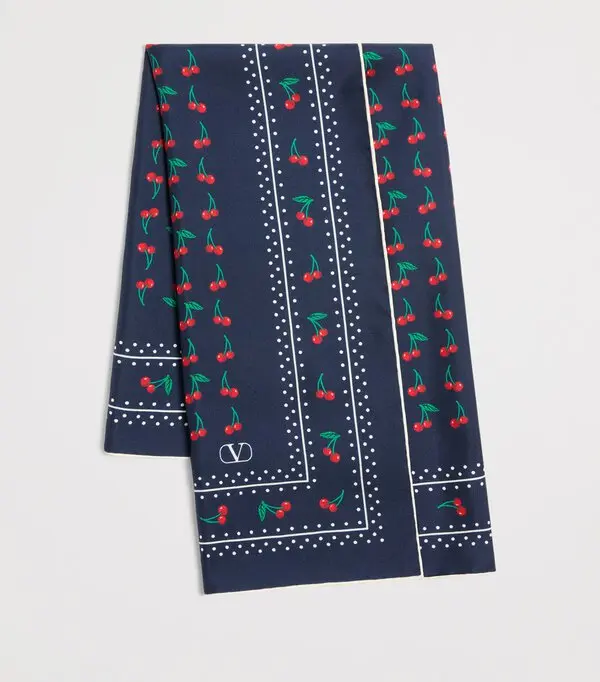 Valentino Garavani Silk Cherryfic Print Scarf
