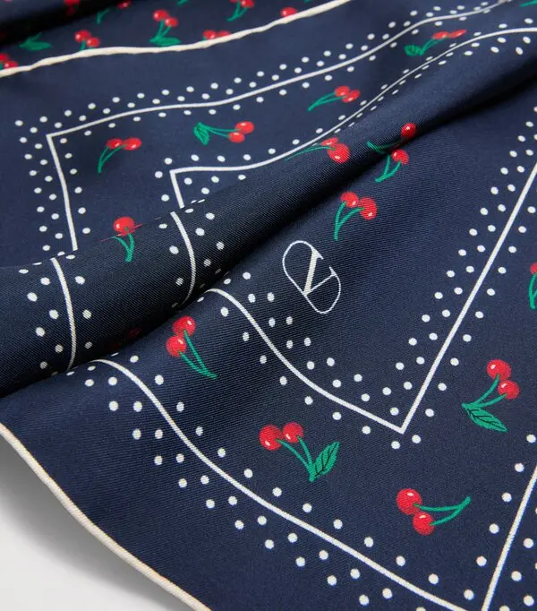Valentino Garavani Silk Cherryfic Print Scarf
