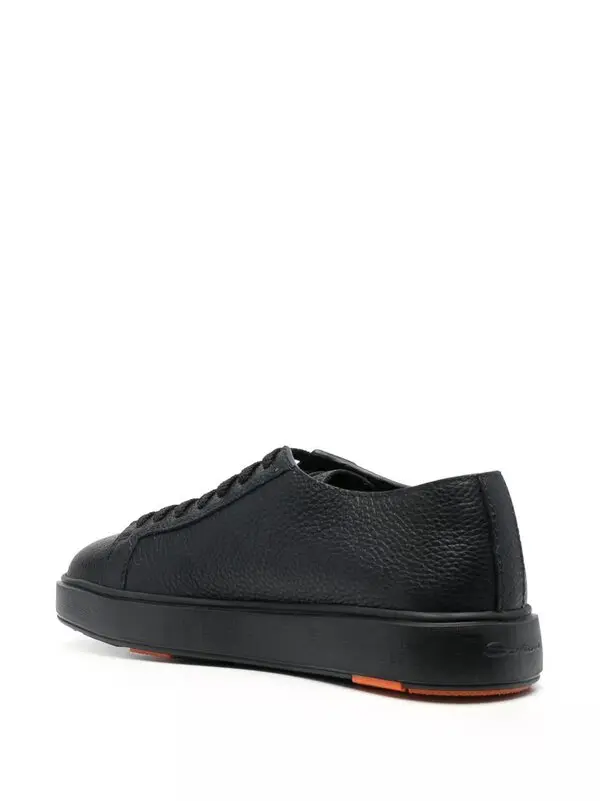 Santoni Leather Low-top Trainers - Black