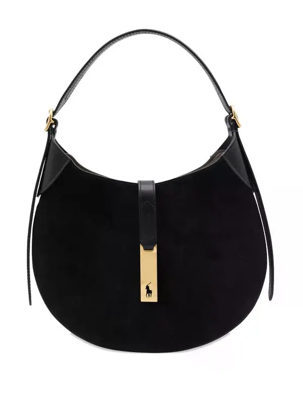 Polo Ralph Lauren Suede Shoulder Bag - Black