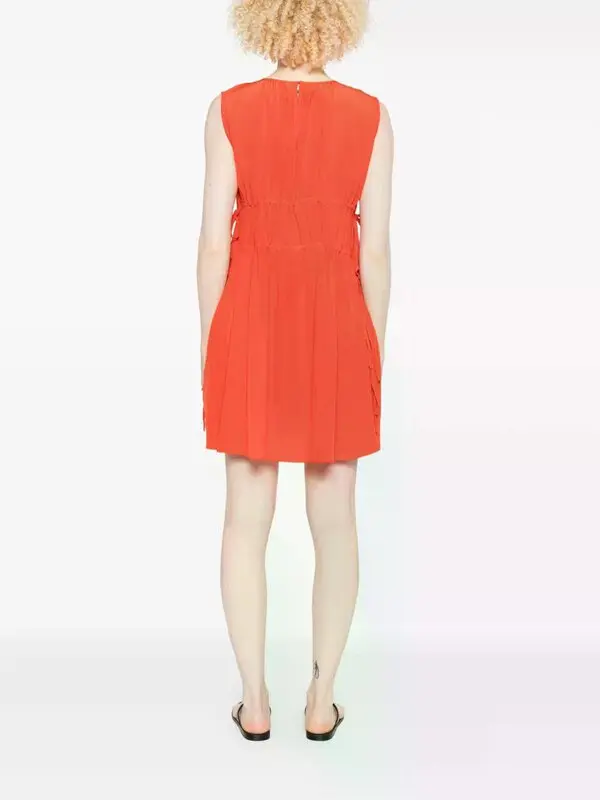 Asceno Mini Dress With Self-tie Fastening - Orange