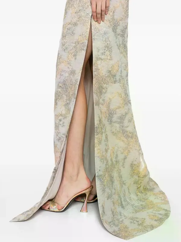SAIID KOBEISY Brocade Gown - Grey
