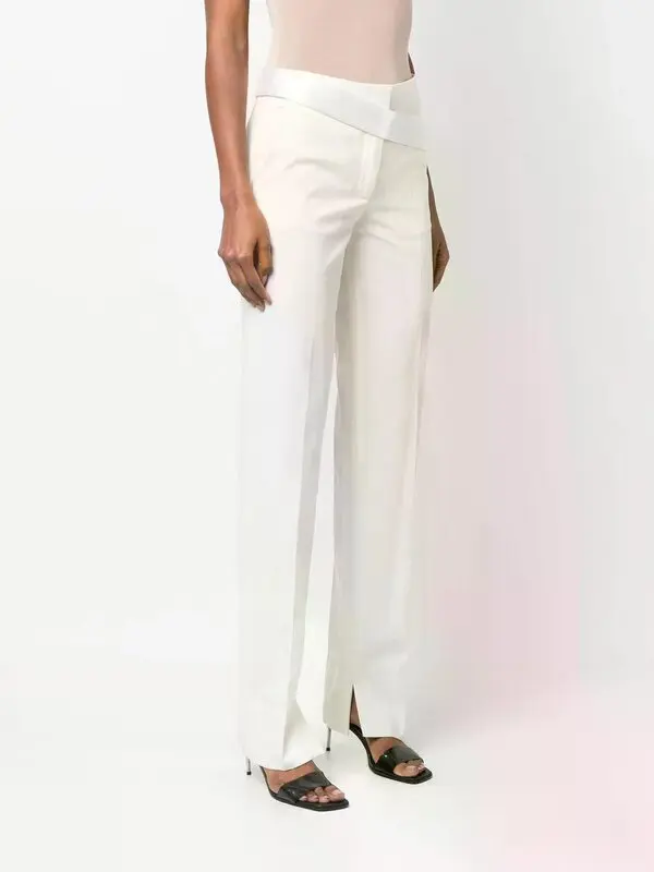 Stella McCartney Satin-waistband Detail Trousers - Neutrals