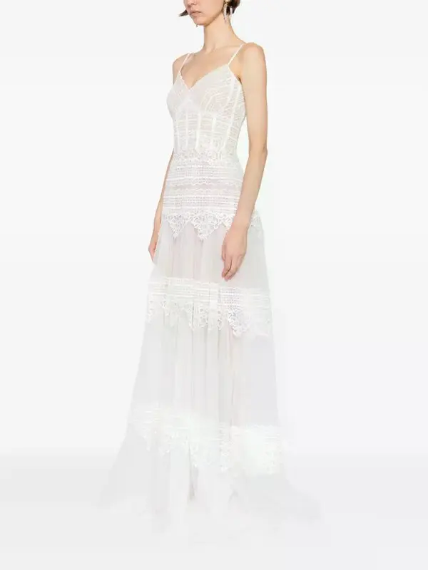 SAIID KOBEISY Lace Gown - White