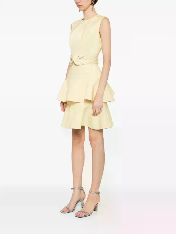 SAIID KOBEISY Sleeveless Ruffled Mini Dress - Yellow