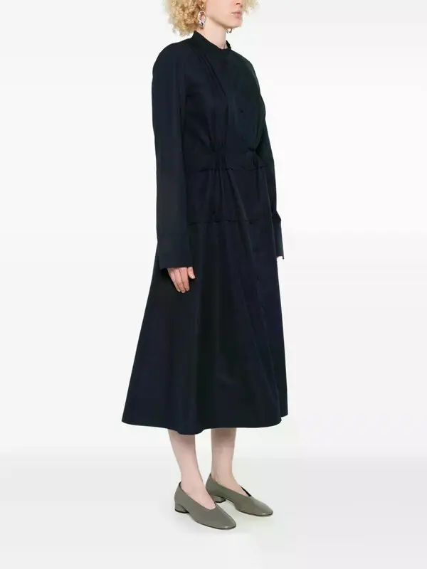 JIL SANDER Organic Cotton Dress With Button Fastening