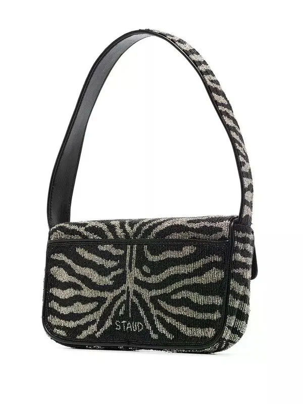 Staud Tommy Beaded Shoulder Bag - Black
