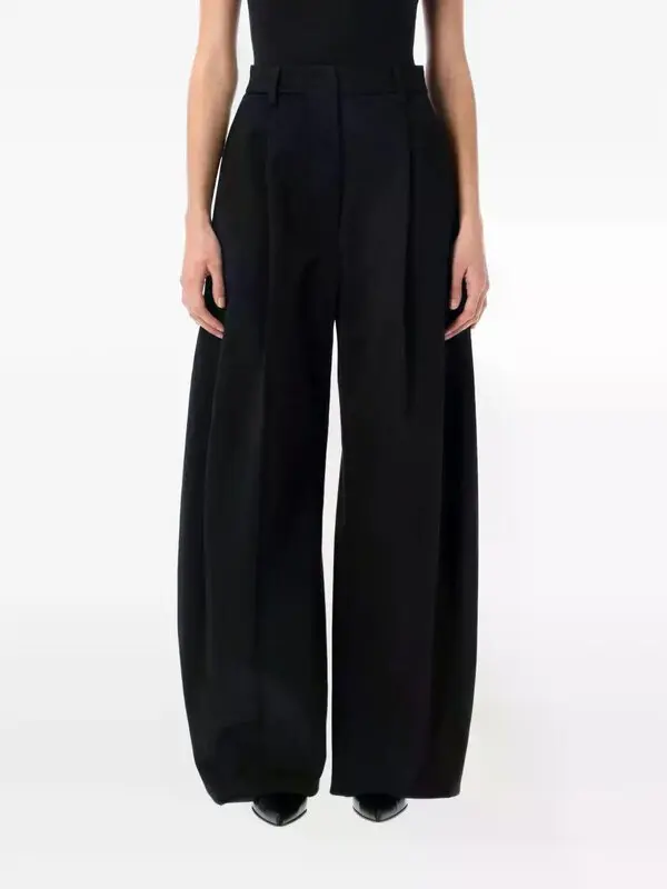 THELATEST Billie Pleated Wide-leg Trousers - Black