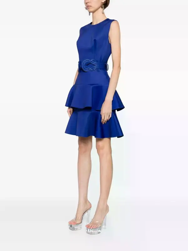 SAIID KOBEISY Sleeveless Ruffled Mini Dress - Blue